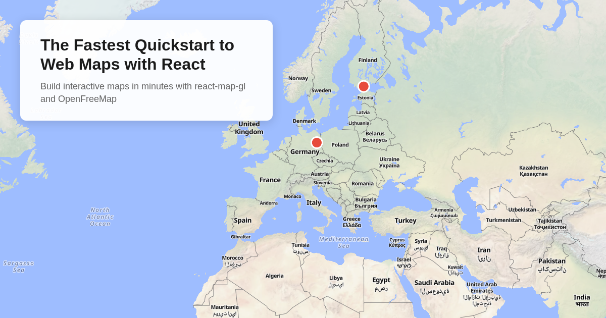 The Fastest Quickstart to Web Maps with React | Jere Codes